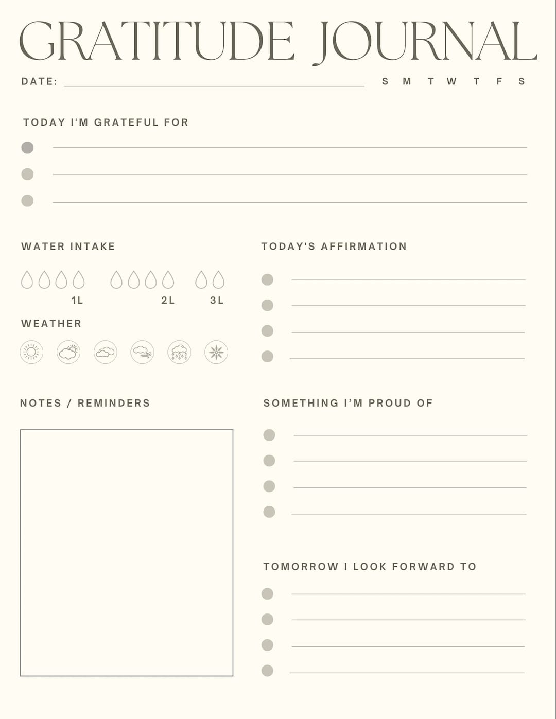 Digital Gratitude Journal - Etsy