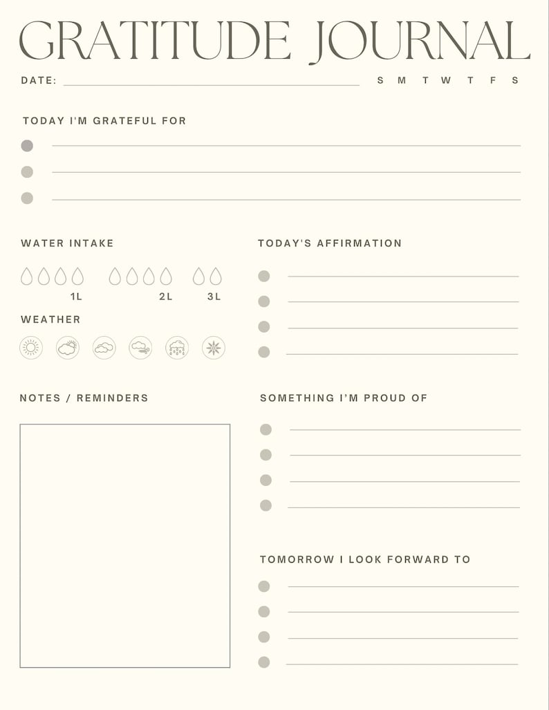 Digital Gratitude Journal - Etsy