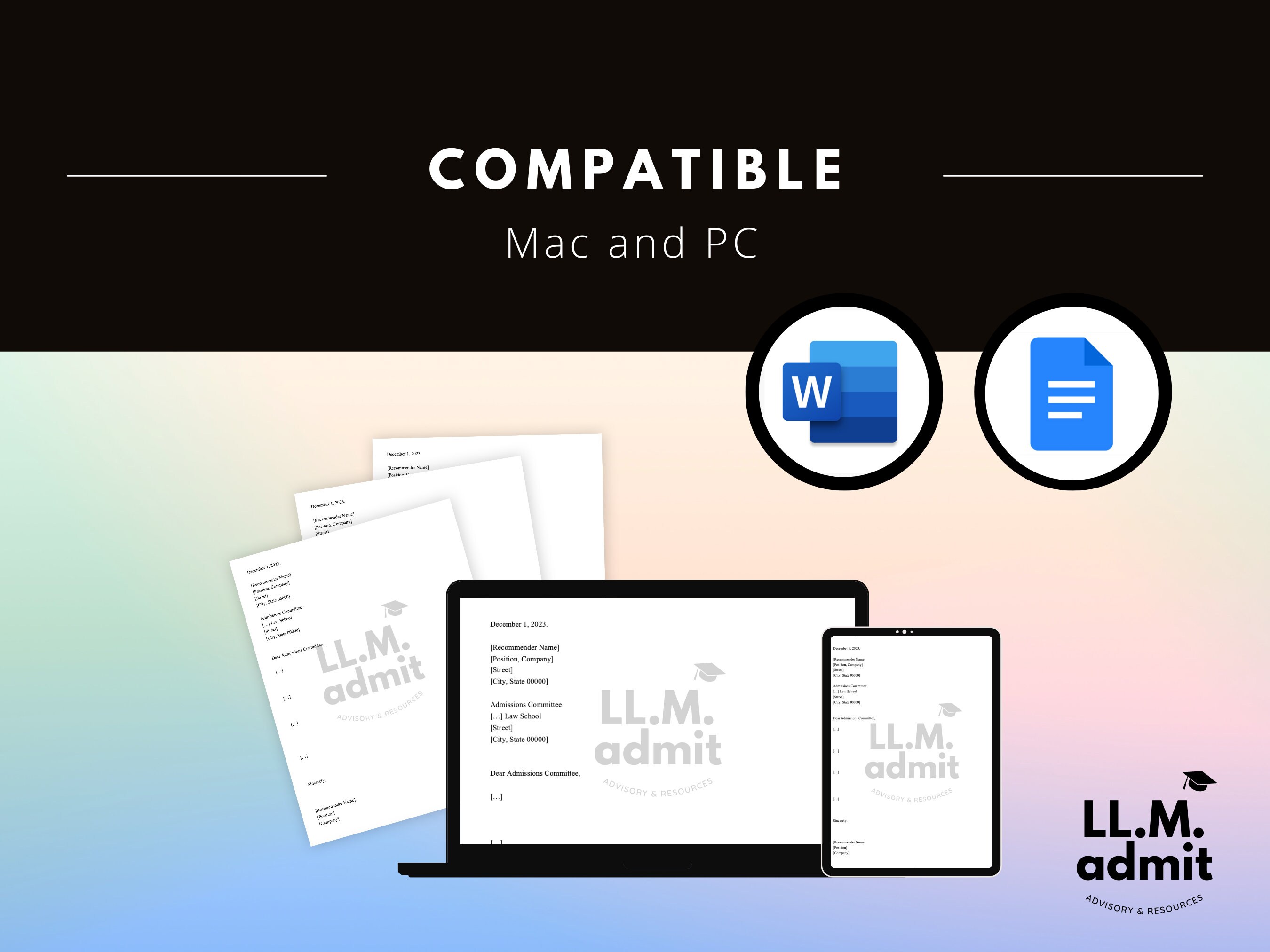 Letter of Recommendation LOR Law School Template | LL.M. Template | J.D ...