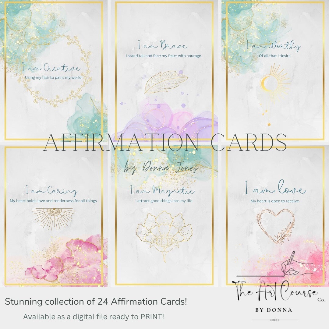 Collection of 24 Stunning Affirmation Cards - Etsy