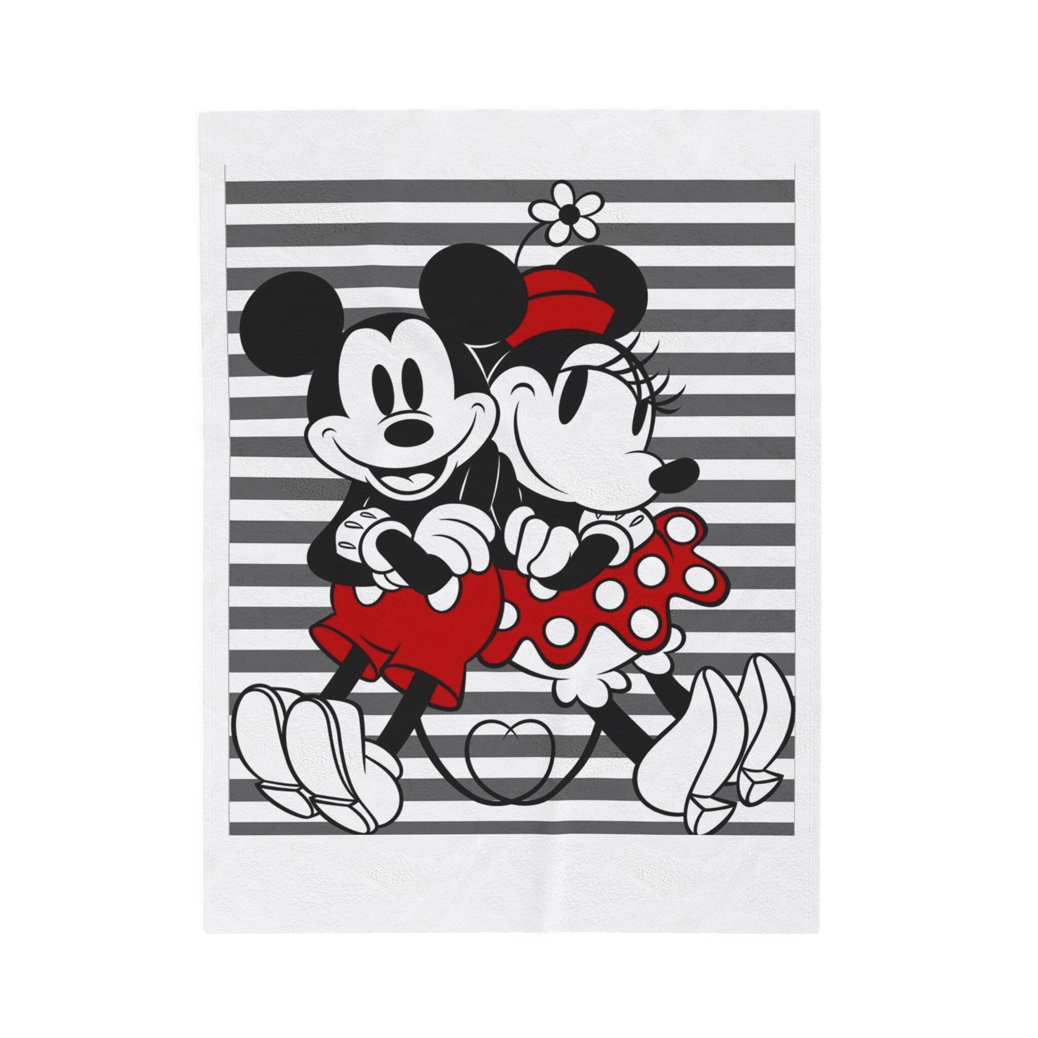 Classic Elegance: Mickey and Minnie Mouse Velvet Throw - Etsy