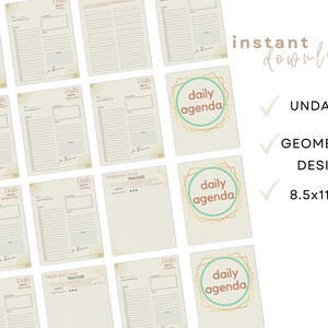 Simple Undated Daily Agenda Planner - Etsy