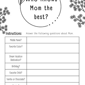 Mother's Day Game Bundle Pack I Mother's Day Printable Game I Kid's and ...