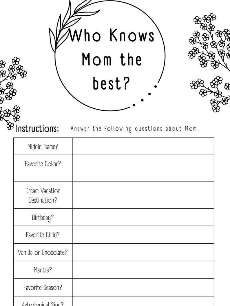 Mother's Day Game Bundle Pack I Mother's Day Printable Game I Kid's and ...