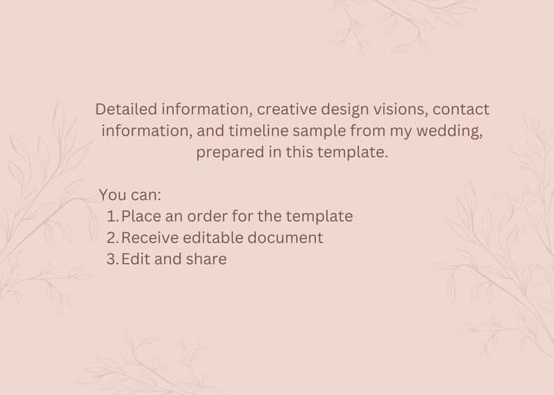 Wedding Day-of-details Booklet Template - Etsy