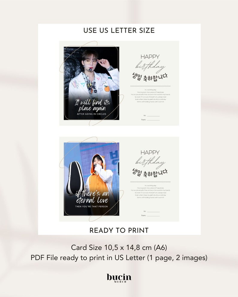 Seventeen Printable Postcard SVT Birthday Card Prints Korean Idol SVT ...