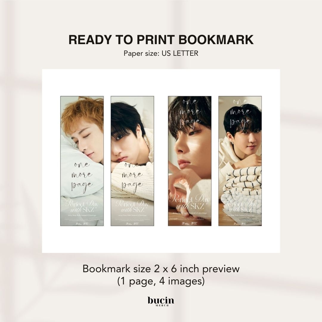 Stray Kids Printable Bookmark SKZ Bookmark Prints Paper Stationery ...
