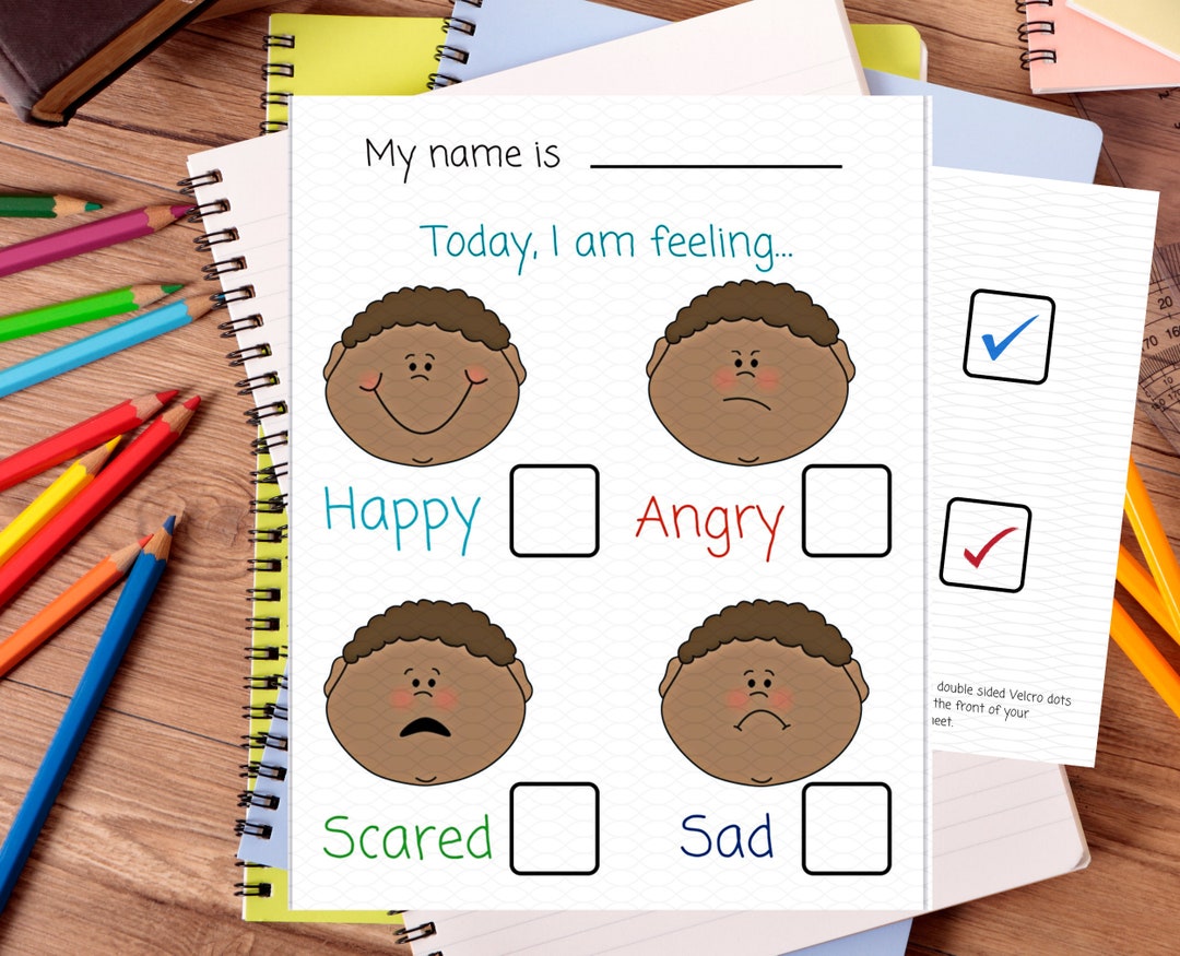 Daily Feelings Chart, BOY, Emotions, INSTANT Download, Printable ...
