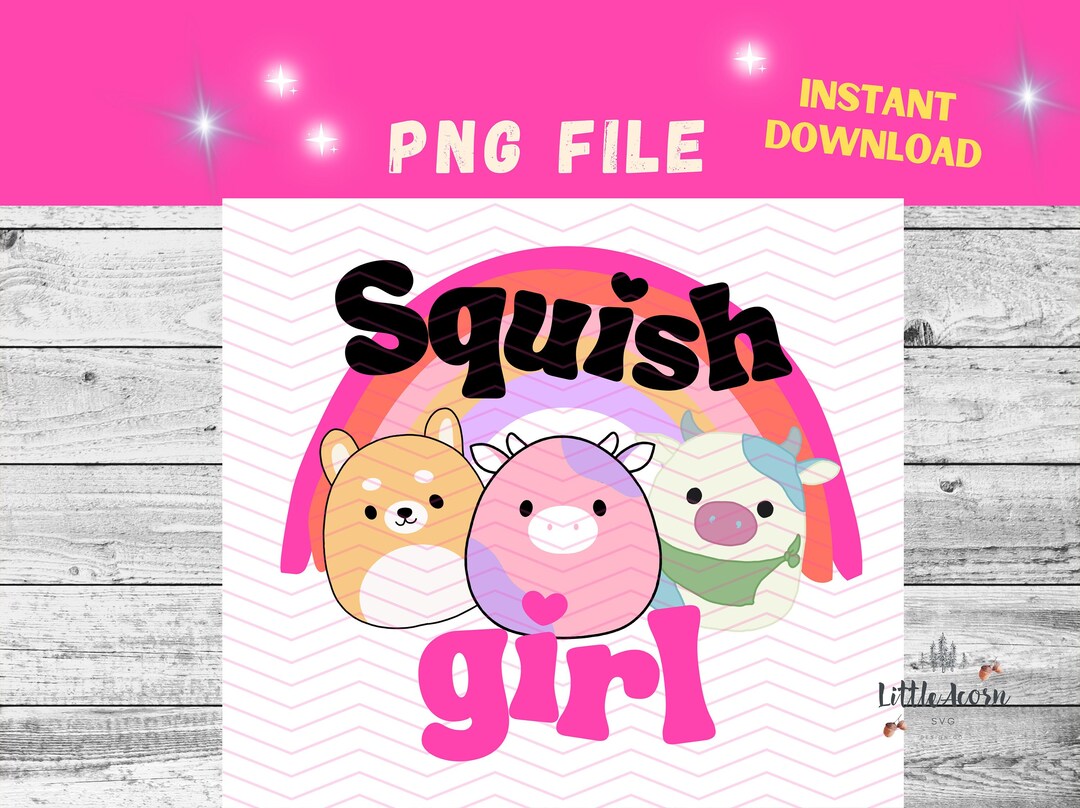 Squish Girl Print Then Cut PNG, Instant Download Squishy Birthday GIRL ...