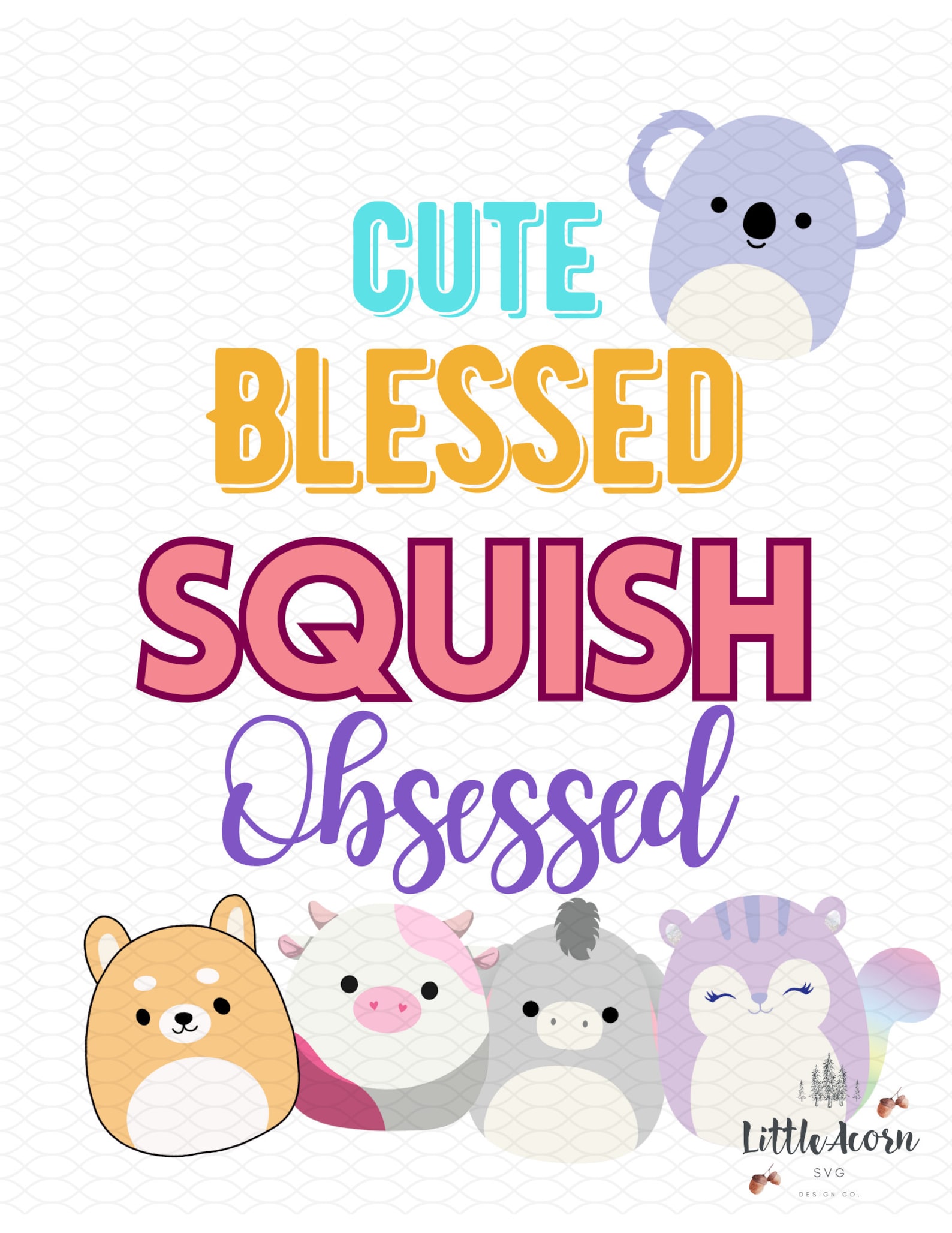 Squish Obsessed PNG Instant Download Print Then Cut PNG Squishy Animals ...