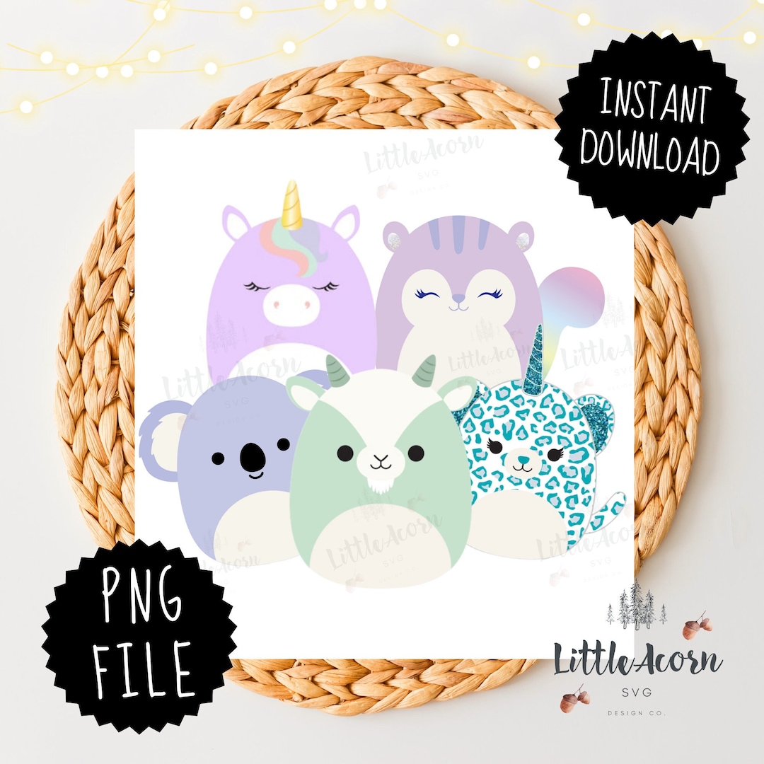 Squish PNG Print Then Cut, Instant Download Squishy, Purple, Animals ...