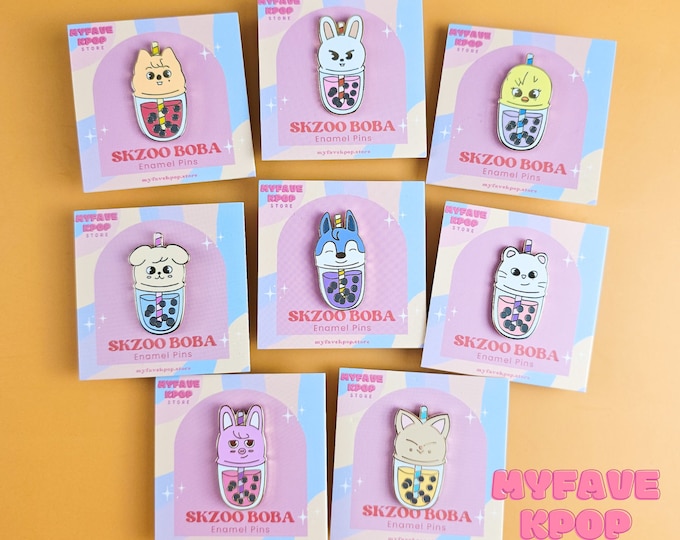 Stray Kids SKZOO BOBA Enamel Pin Kpop Merch Bag Accessories Skz Gift for Fans Lovestay - Etsy