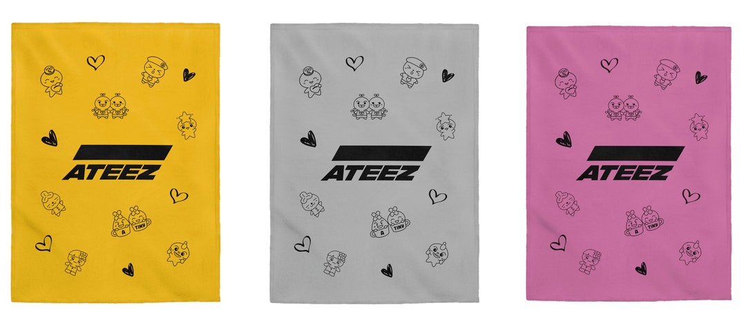 ATEEZ Logo ATINY Kpop Plush Blanket for Living Room Bed Room Gift for ...