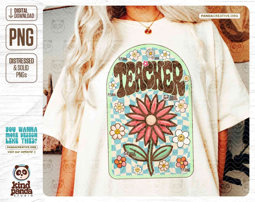 Adorable Teacher PNG, Vintage Teacher Shirt PNG Sublimation, Retro ...