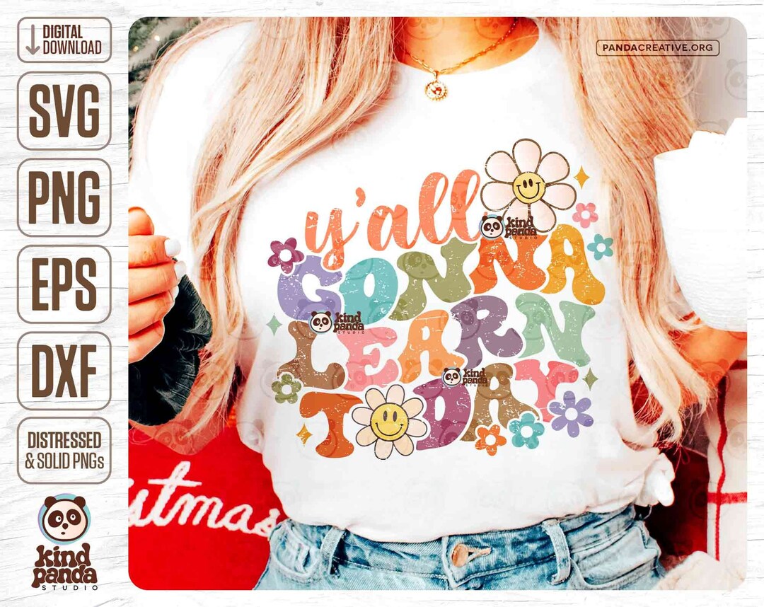 Y'all Gonna Learn Today, Retro Teacher SVG PNG, Smile Teaching ...