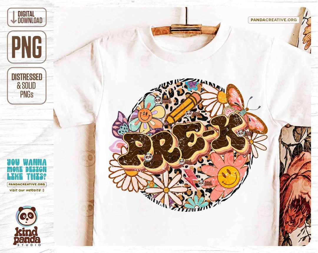 Retro Pre-k PNG Sublimation Kindergarten Floral Teacher - Etsy