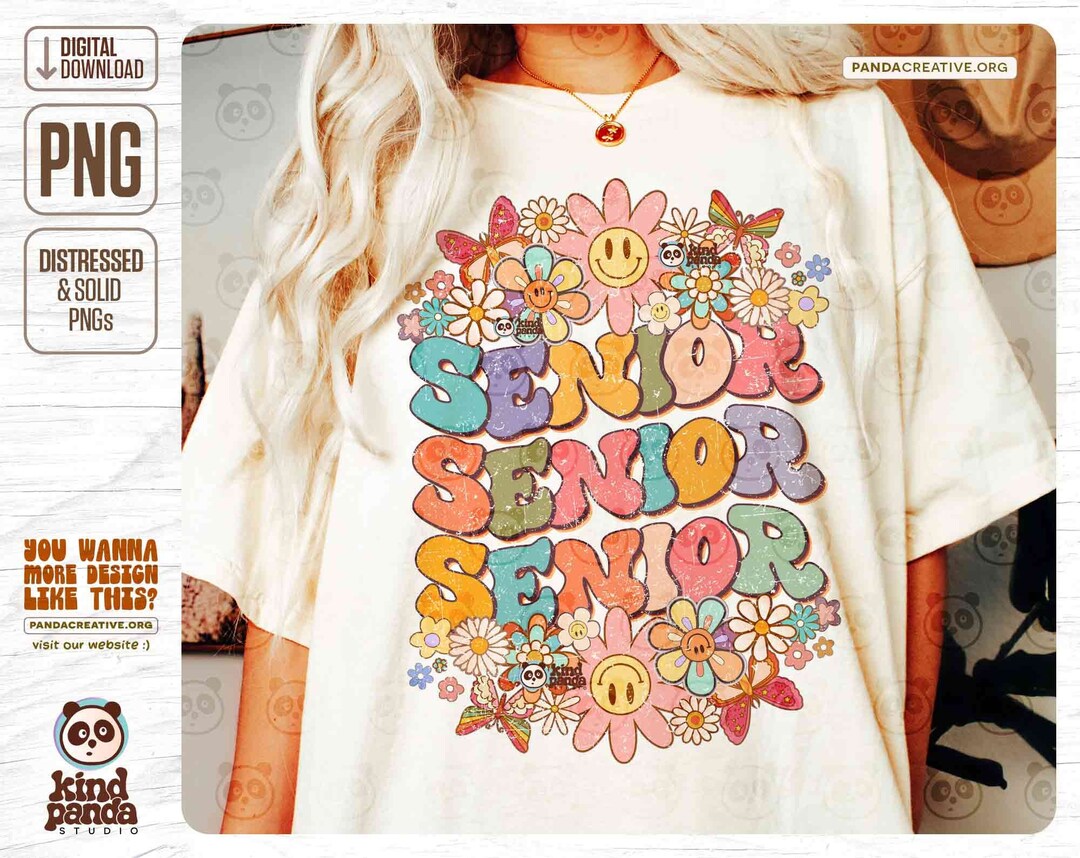 Retro Senior PNG ,floral Senior Sublimation Design, Class of 2025 ...