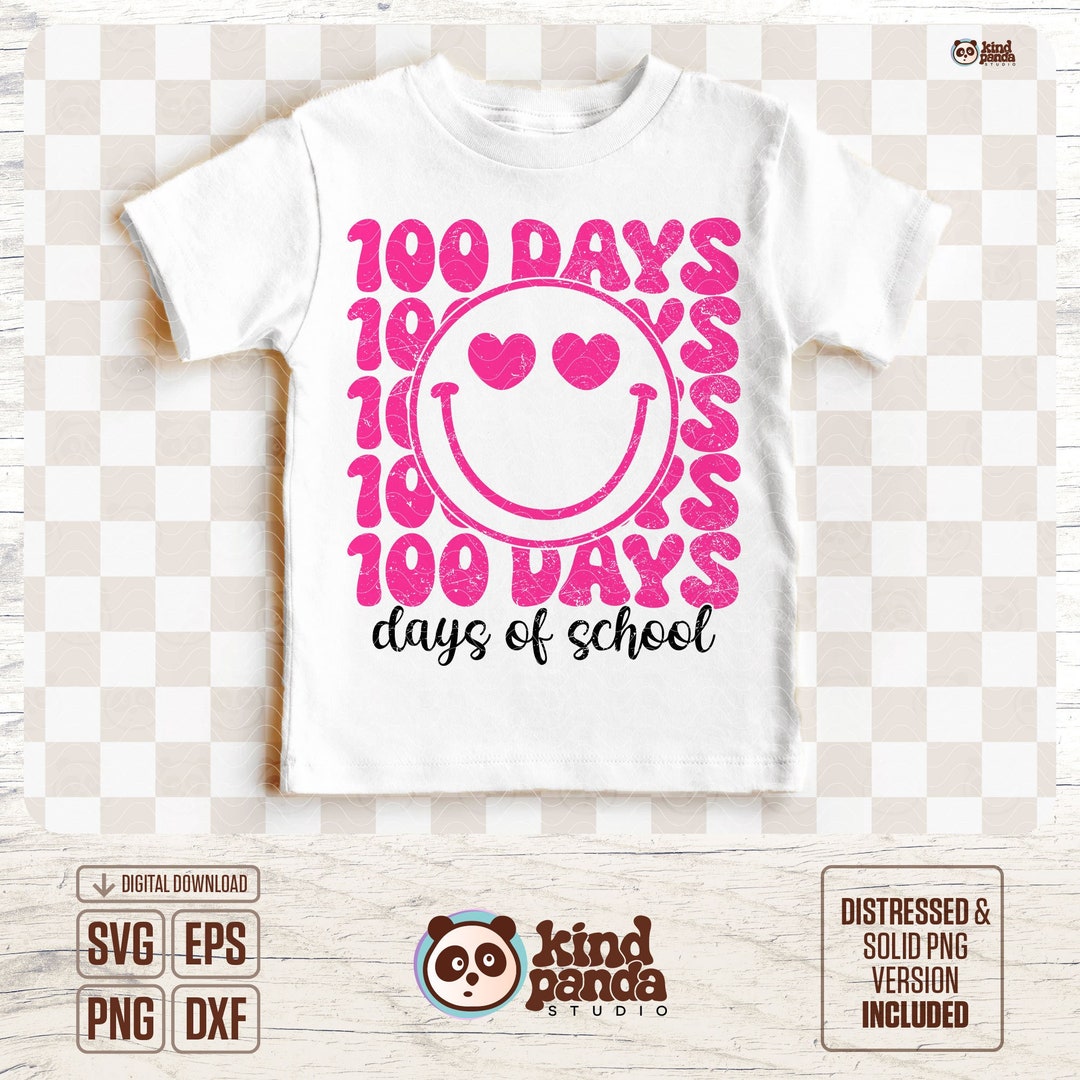 Smile Back to School SVG, 100 Days of School PNG, Pink Teacher ...
