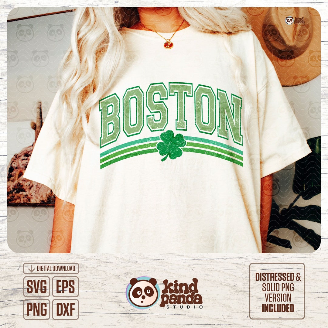 Lucky Boston PNG SVG, Retro Clover Png, Massachusetts T-shirt ...