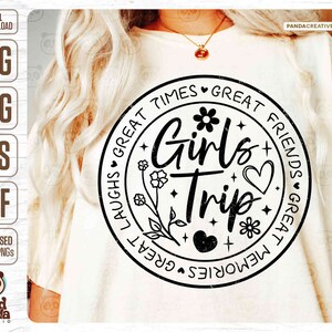 Girls Trip SVG PNG DXF, Girl's Weekend T-shirt Sublimation Design ...