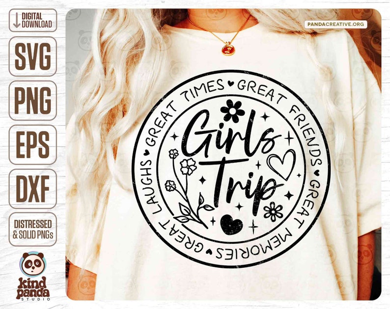 Girls Trip SVG PNG DXF, Girl's Weekend T-shirt Sublimation Design ...