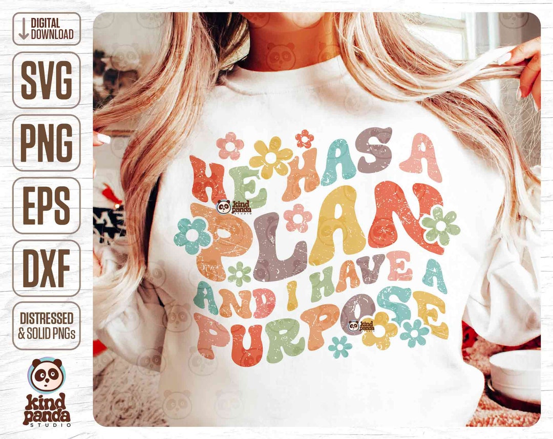 Groovy Christian SVG PNG, Retro Jesus Love, He Has a Plan I Have a ...