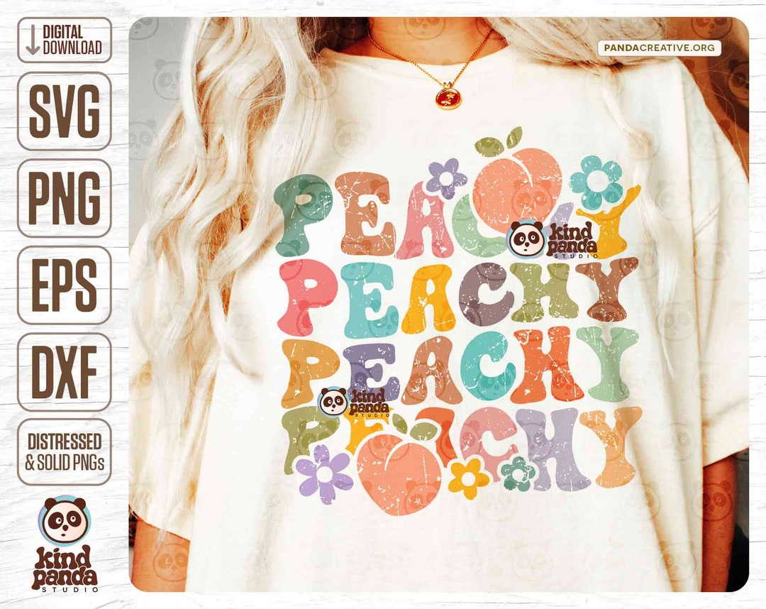 Floral Peachy, Retro SVG PNG Sublimation, Just Peachy, Groovy T-shirt ...