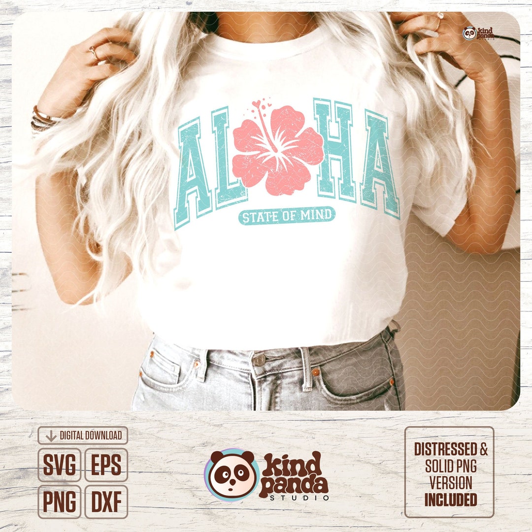 Aloha SVG PNG, State of Mind, Varsity Hawaii Svg Png, Hibiscus Flower ...