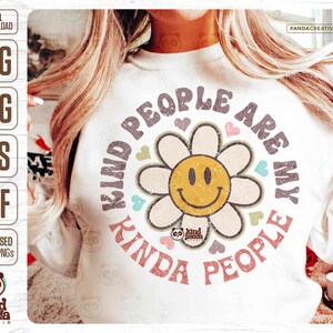 Kind People Are My Kinda People SVG PNG Sublimation, Retro Be Kind ...