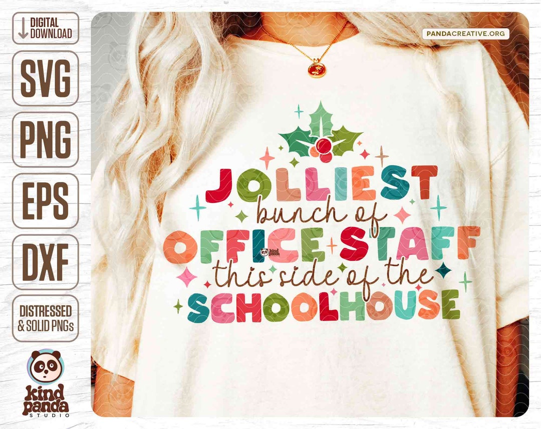 Jolliest Bunch of Office Staff SVG PNG, Funny Christmas Office Shirt ...