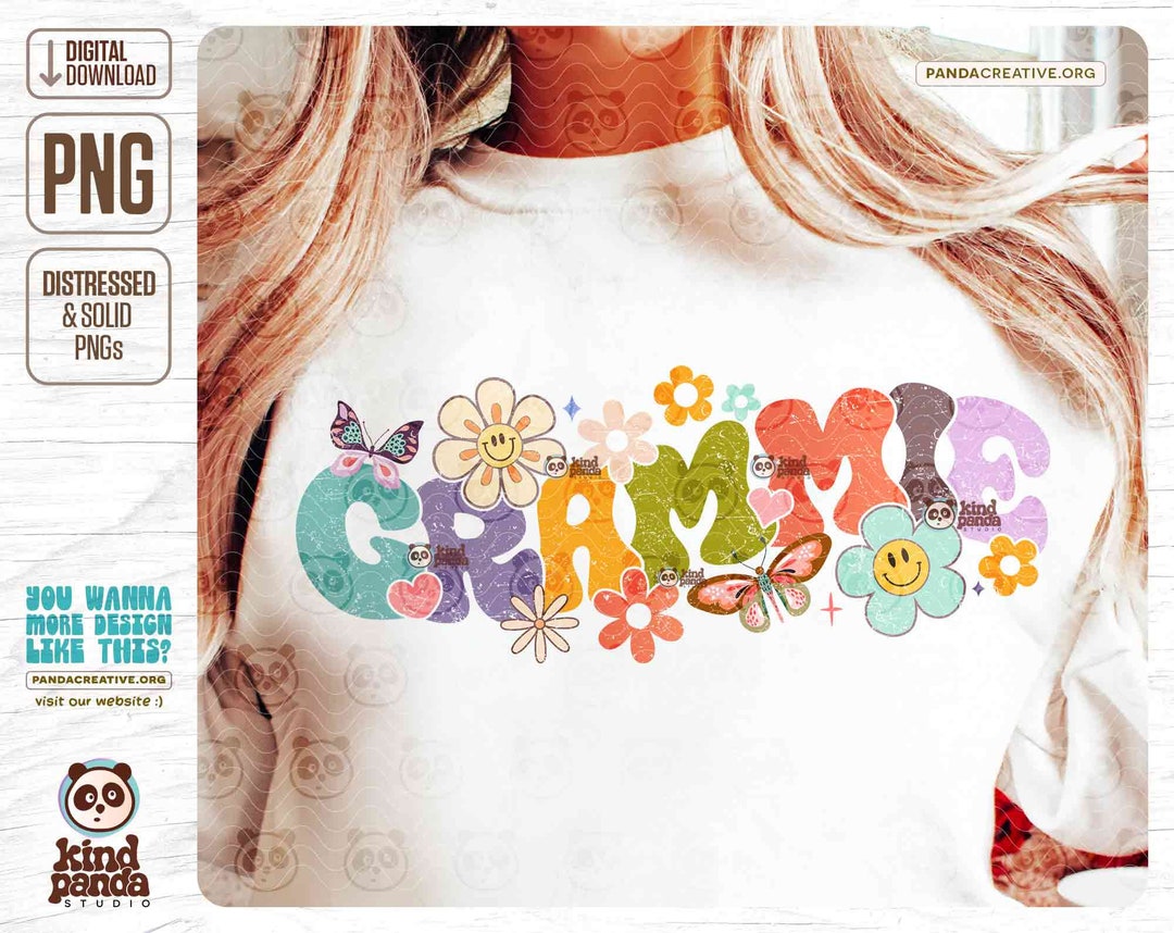Floral Grammie PNG Sublimation, Retro Grandma Shirt Design, Nana Hoodie ...