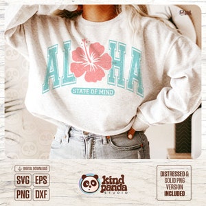 Aloha SVG PNG, State of Mind, Varsity Hawaii Svg Png, Hibiscus Flower ...
