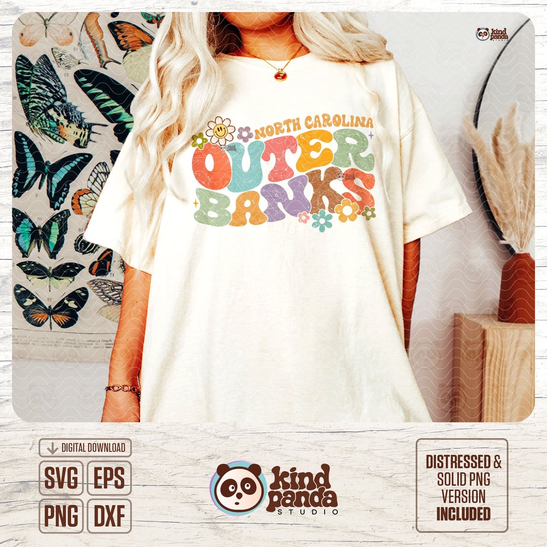 Retro Outer Banks SVG PNG, Floral North Carolina Png Sublimation, OBX ...