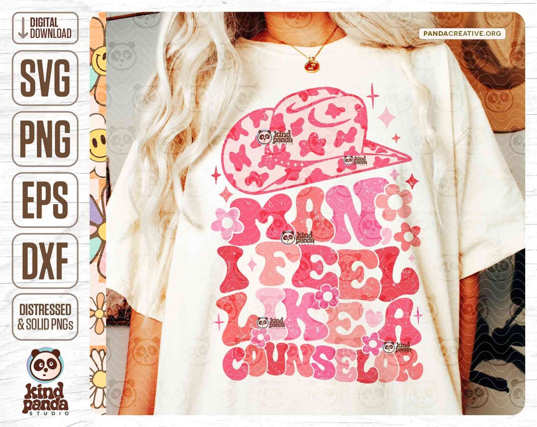 Man I Feel Like a Counselor PNG SVG DXF, Howdy Counselor, Floral ...