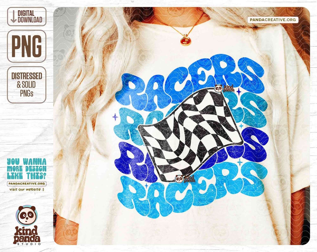 Blue Wavy Racers PNG, Checkered Flag Game Day Shirt Sublimation ...