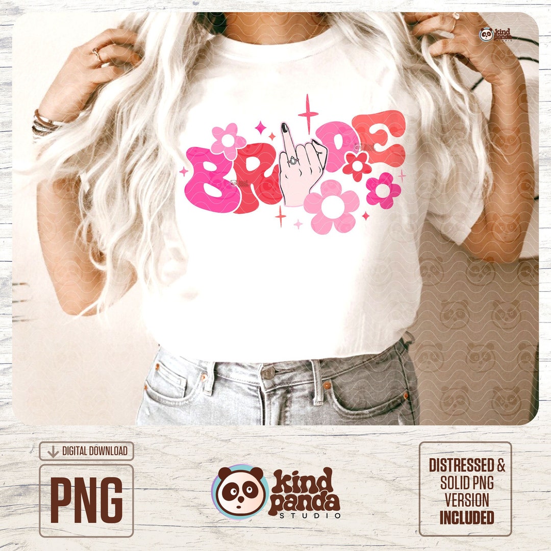 Bride Middle Finger PNG, Pink Bride Png, Engagement Ring Png, Floral ...