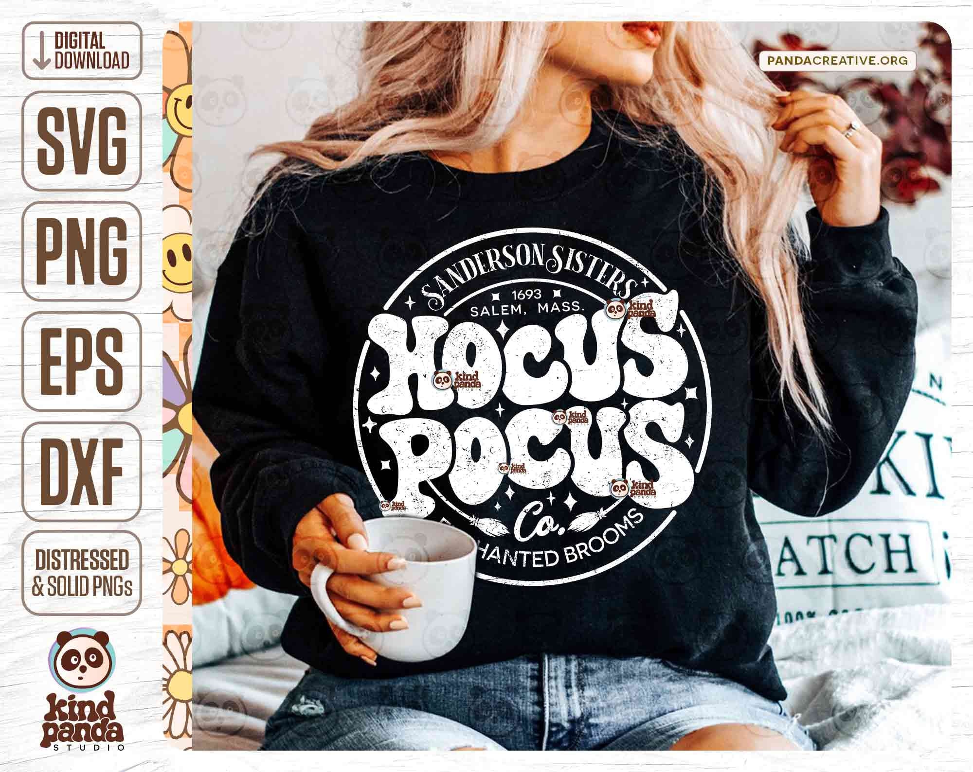 Halloween T-Shirt SVG, Hocus Pocus Co. PNG DXF, Witch Broom, Popular ...