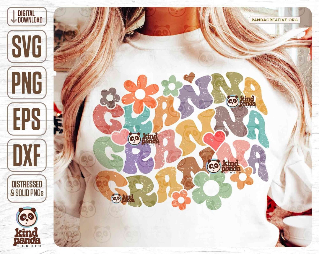 Floral Granna SVG PNG Sublimation, Groovy Grandma Png Shirt Design ...