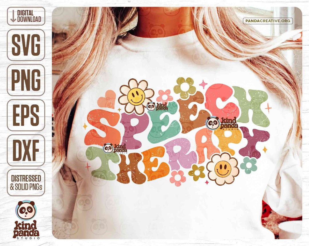 Floral Speech Therapy PNG SVG, Retro Shirt Design, Boho Assistant ...