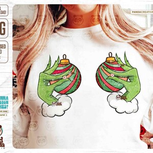 Christmas Boobs PNG Sublimation, Ornament Boobies Shirt Design, Funny ...