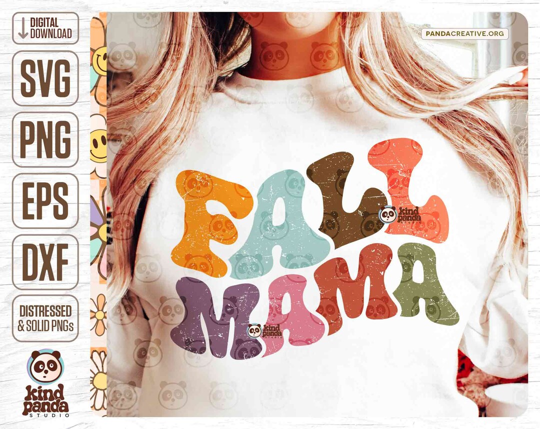 Fall Mama SVG PNG, Retro Fall Sublimation, Fall Shirt DTF Design ...