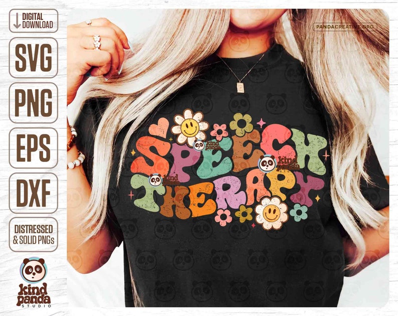 Floral Speech Therapy PNG SVG, Retro Shirt Design, Boho Assistant ...