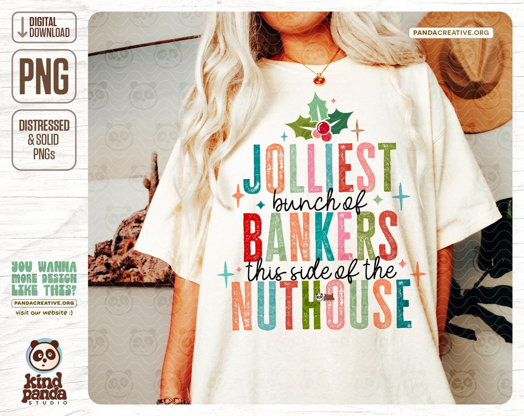 Funny Christmas Banker PNG, Jolliest Bunch of Bankers, Humor Christmas ...