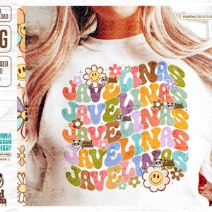 Floral Javelinas PNG Retro Sports Mascot Sublimation - Etsy