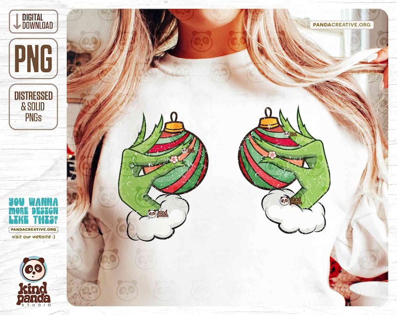 Christmas Boobs PNG Sublimation, Ornament Boobies Shirt Design, Funny ...