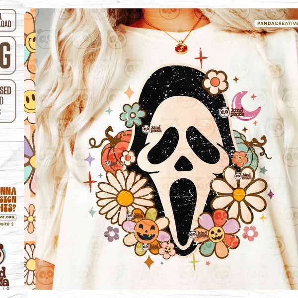 Ghost Face With Roses Shirt Print - Etsy