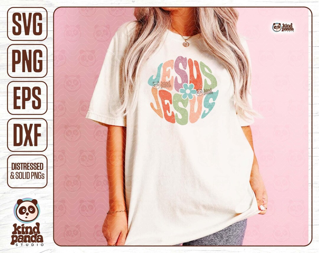Groovy Jesus SVG PNG DXF, Retro Christian Svg Shirt, Aesthetic ...
