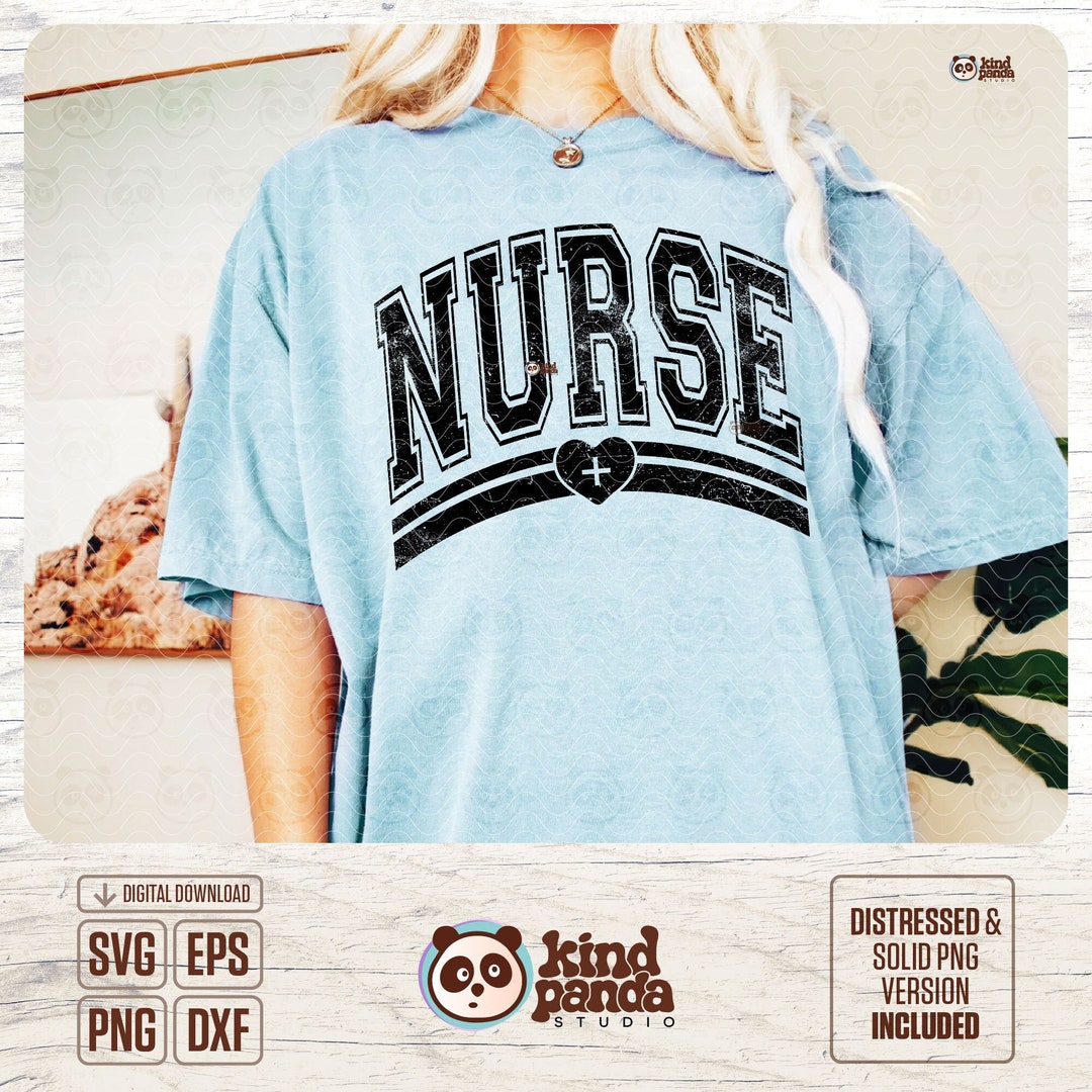 Nurse SVG PNG, Varsity Nurse Svg, Nurse Shirt PNG Sublimation, Nurse ...