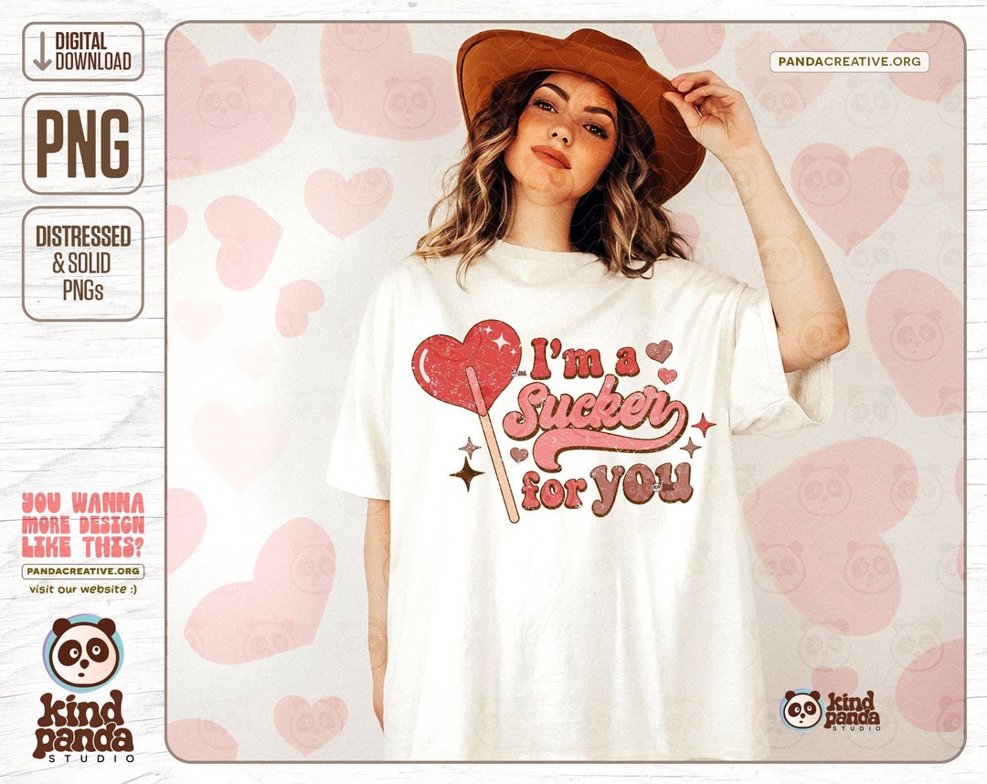I'm a Sucker for You PNG, Retro Valentine PNG Sublimation, Heart ...