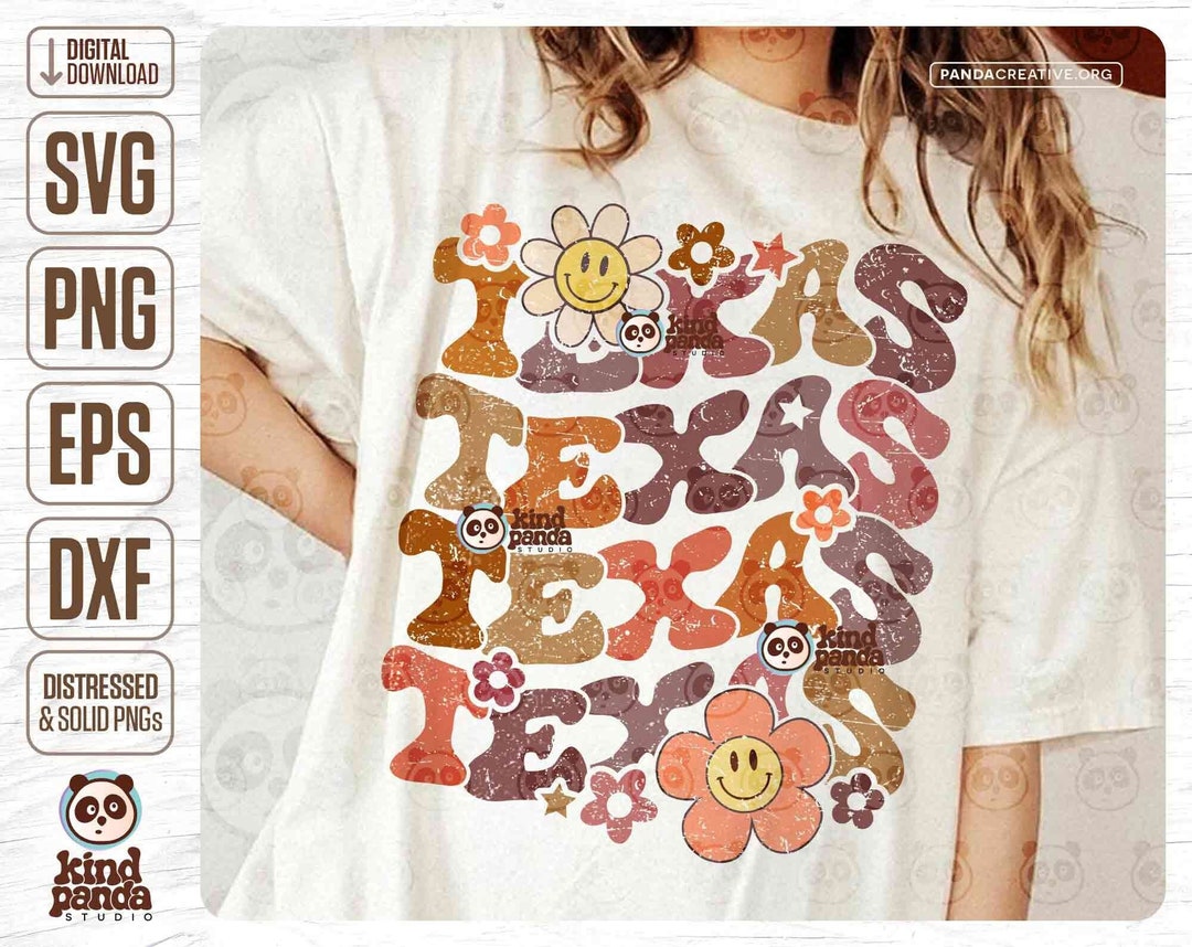 Retro Texas PNG SVG, Groovy Western Shirt Design, Country Woman Png ...